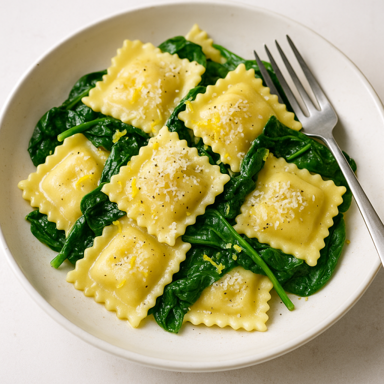Easy Lemon Ravioli with Baby Spinach and Cheese: A Fresh Twist on ...